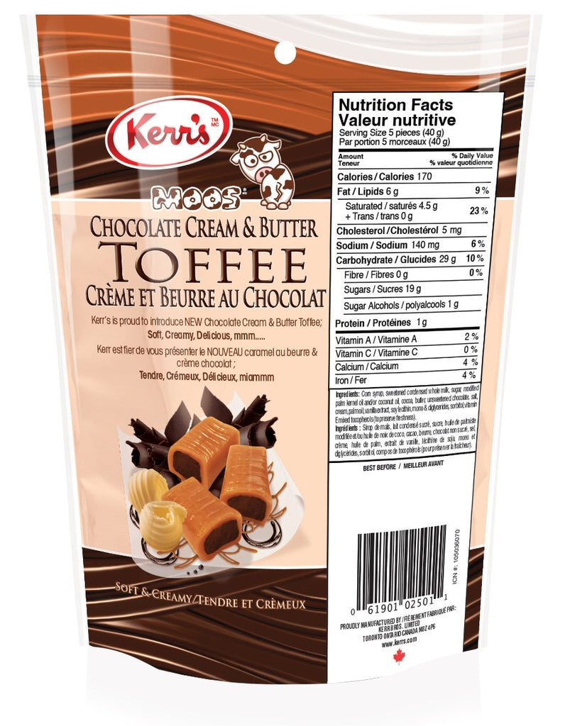 Moos® Cream & Butter Toffee 165g – Kerr's Candy