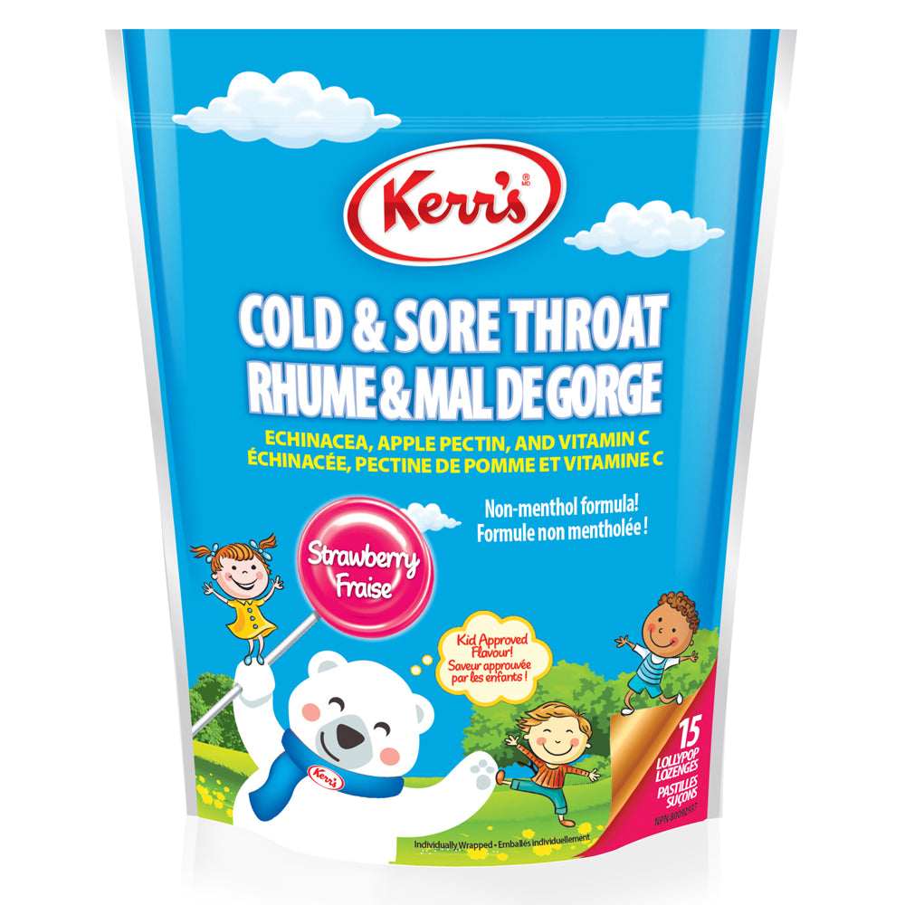 COLD & Sore Throat Lollypop Lozenges 15 count – Kerr's Candy